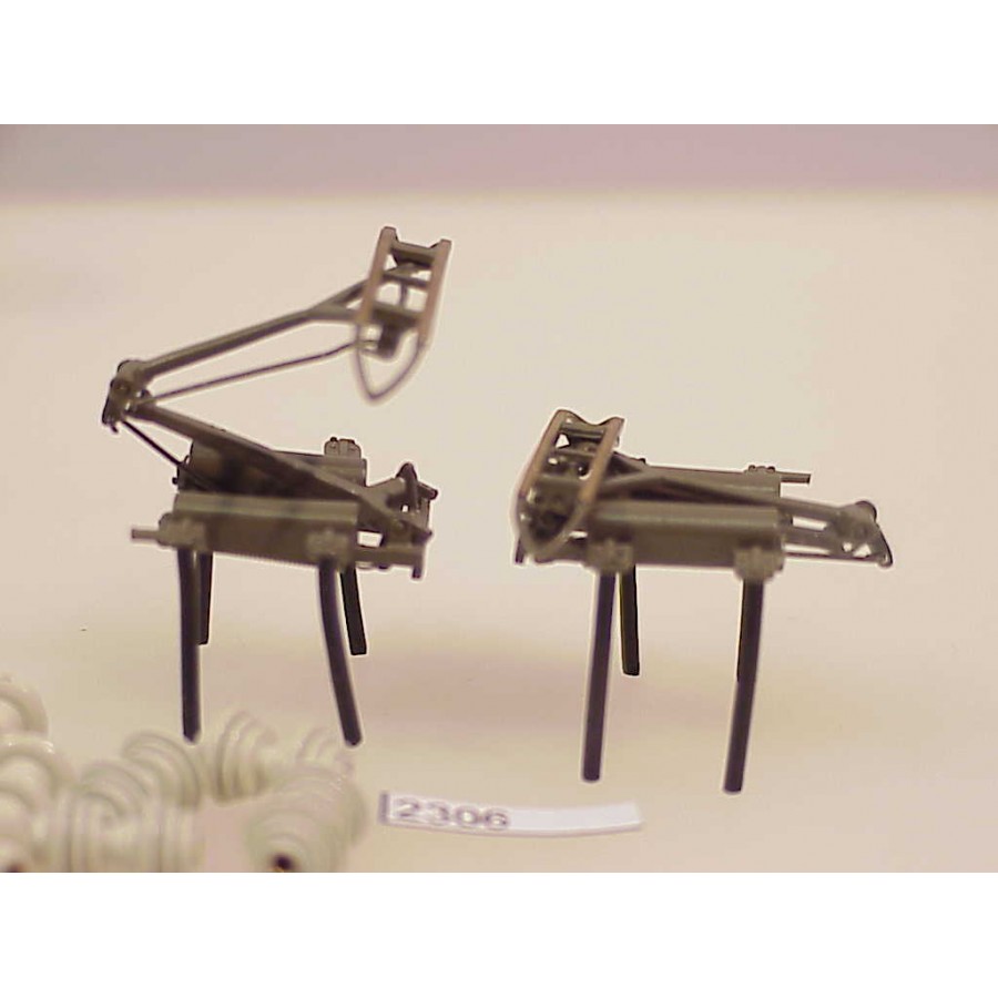 2306 -HO Pantograph, BCR GF16c, f/p gray - Pkg. 1 Pair
