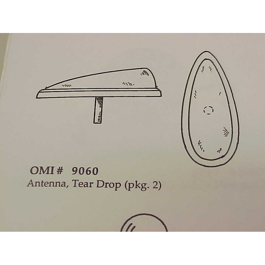 9060 -HO Antenna,tear-drop - Pkg. 2