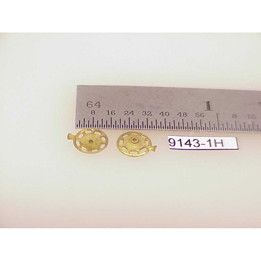 9143-01H -HO Brake Wheel w/hole, center mount, Miner 22" wheel - Pkg. 2