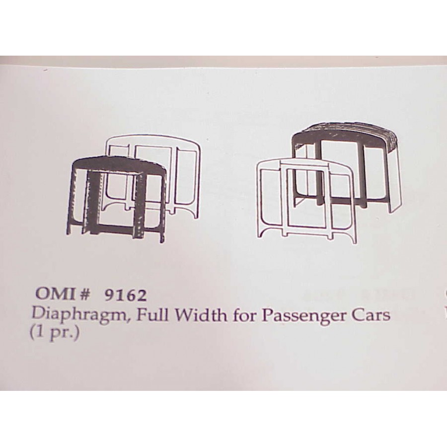 9162 -HO Diaphragm, full width for passenger cars - 1 Pair