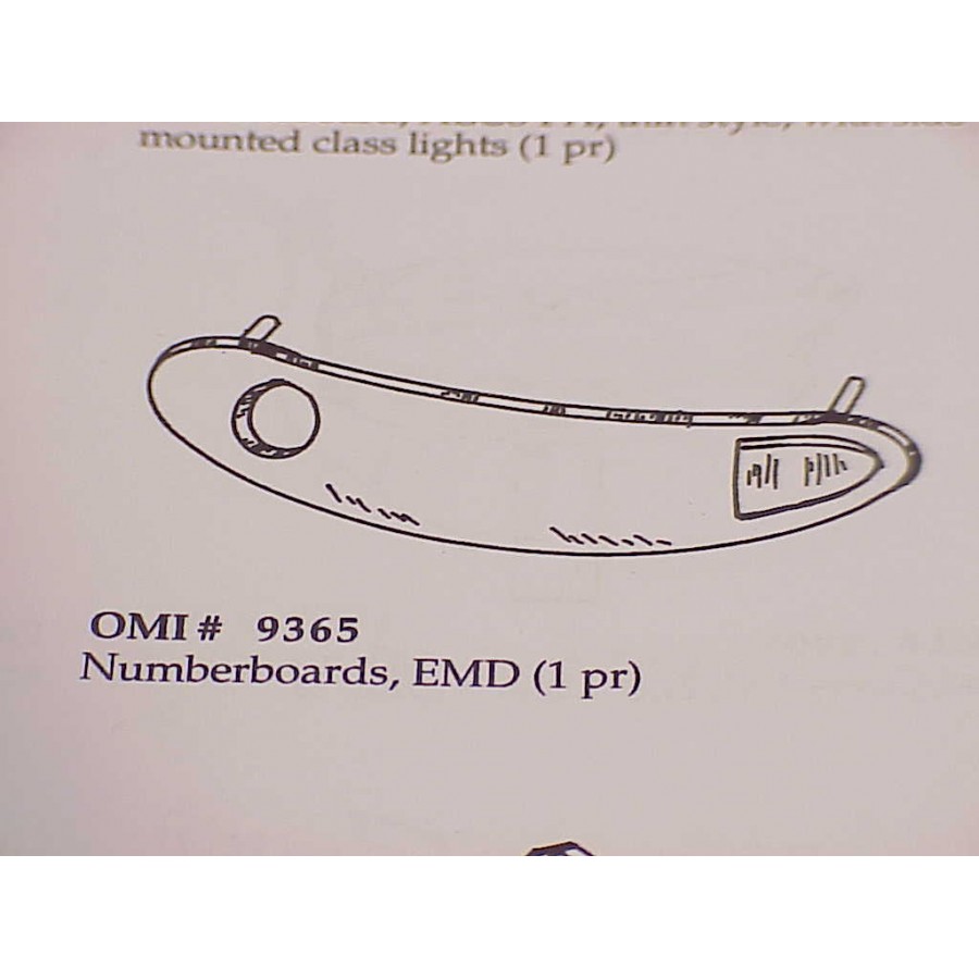 9365 - Diesel,Number Boards, EMD - 1 Pair