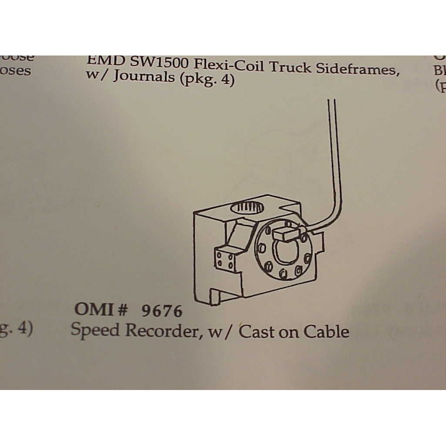9676 -HO Truck Journal,Diesel, speed recorder w/cast on cable - Pkg. 4