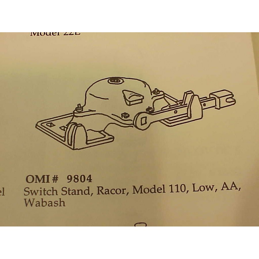 9804 -HO Switch Stand, Racor, model 110, low, AA, Wabash - Pkg. 1