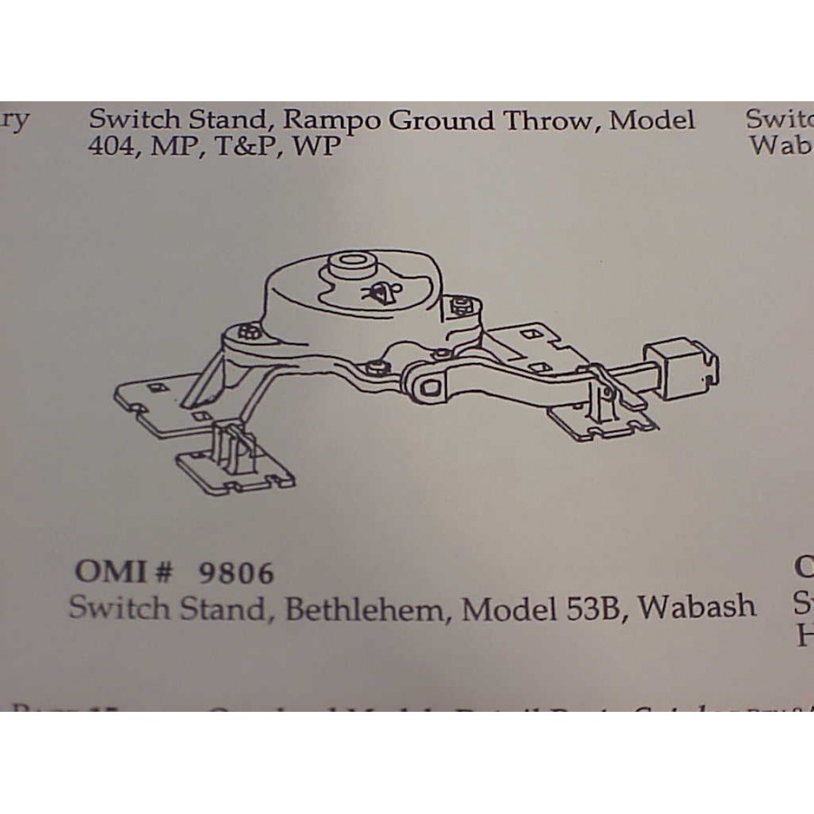 9806 HO Switch Stand, Bethlehem, model 53B, Wabash - Pkg. 1