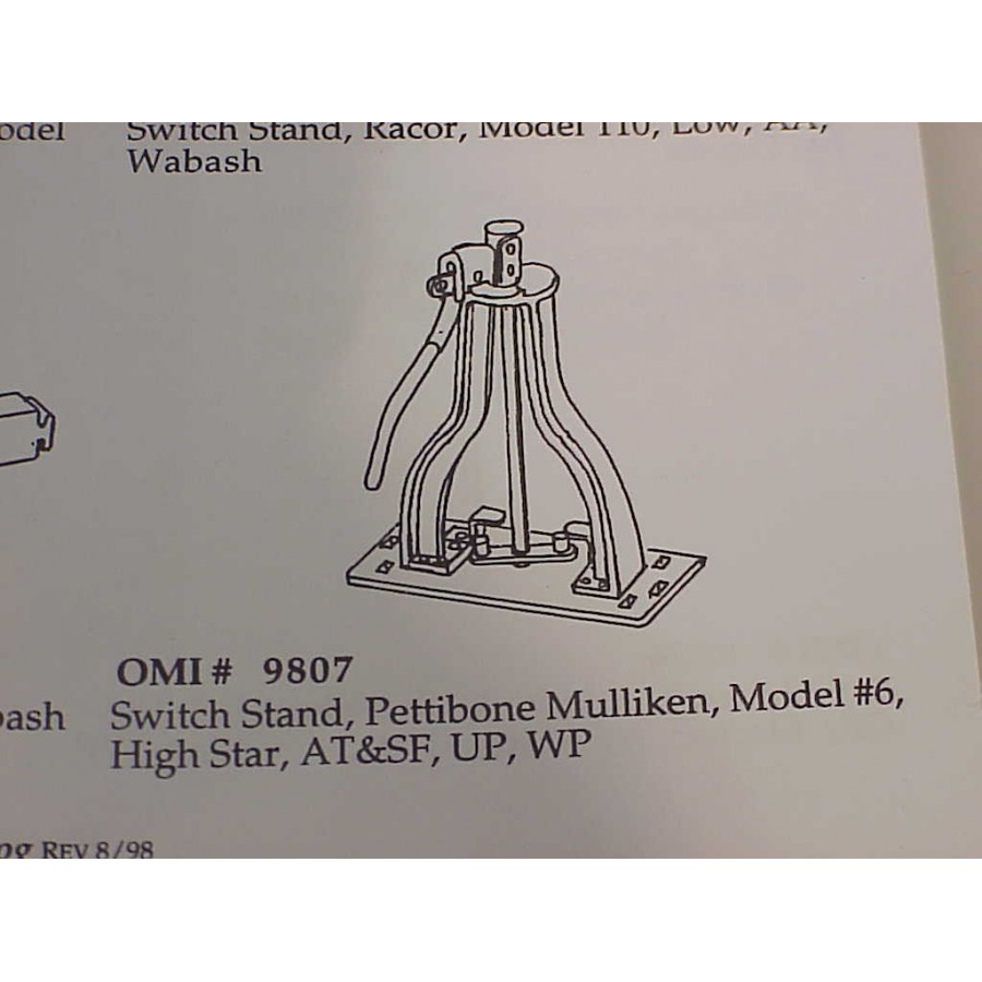 9807 -HO Switch Stand, Pettibone Mulliken, model #6, high star, AT&SF ...