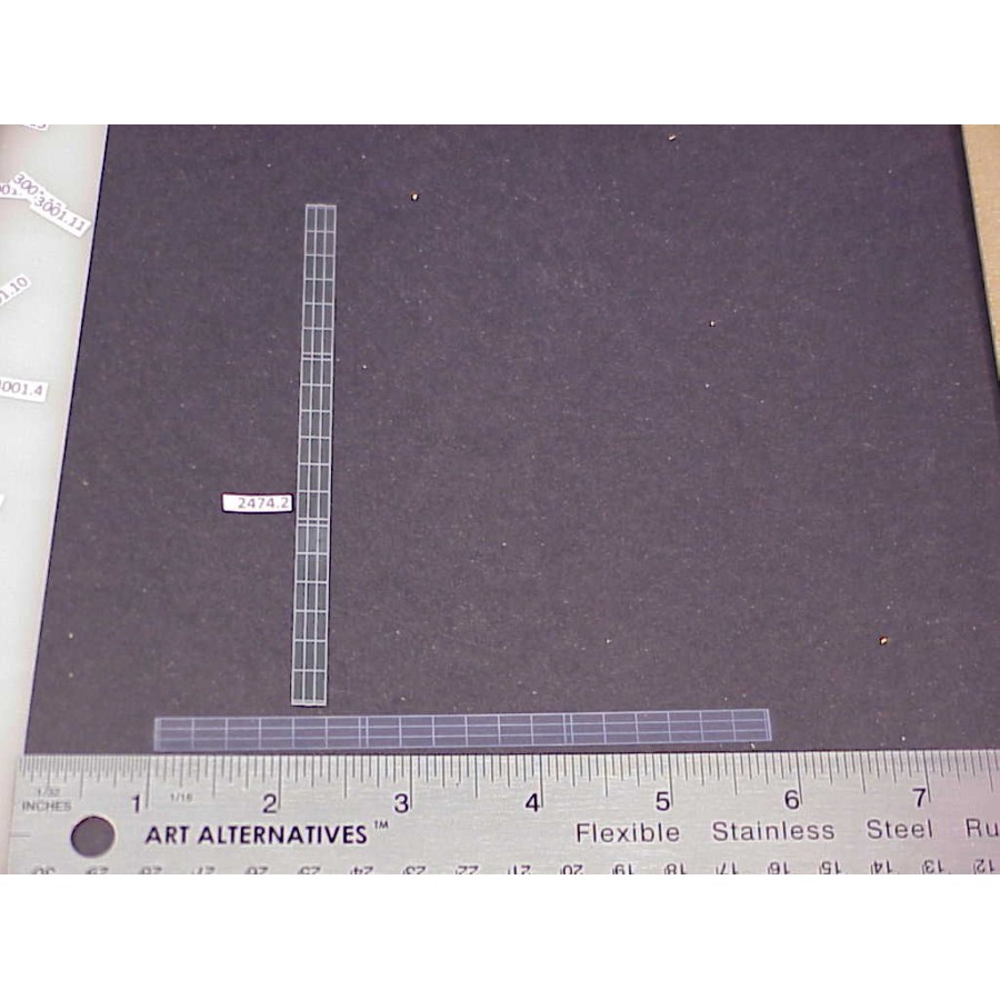 2474-2 -HO Diesel (CIL, etc.) etched side grilles, 4-27/32L x 1/4W, f/p ...
