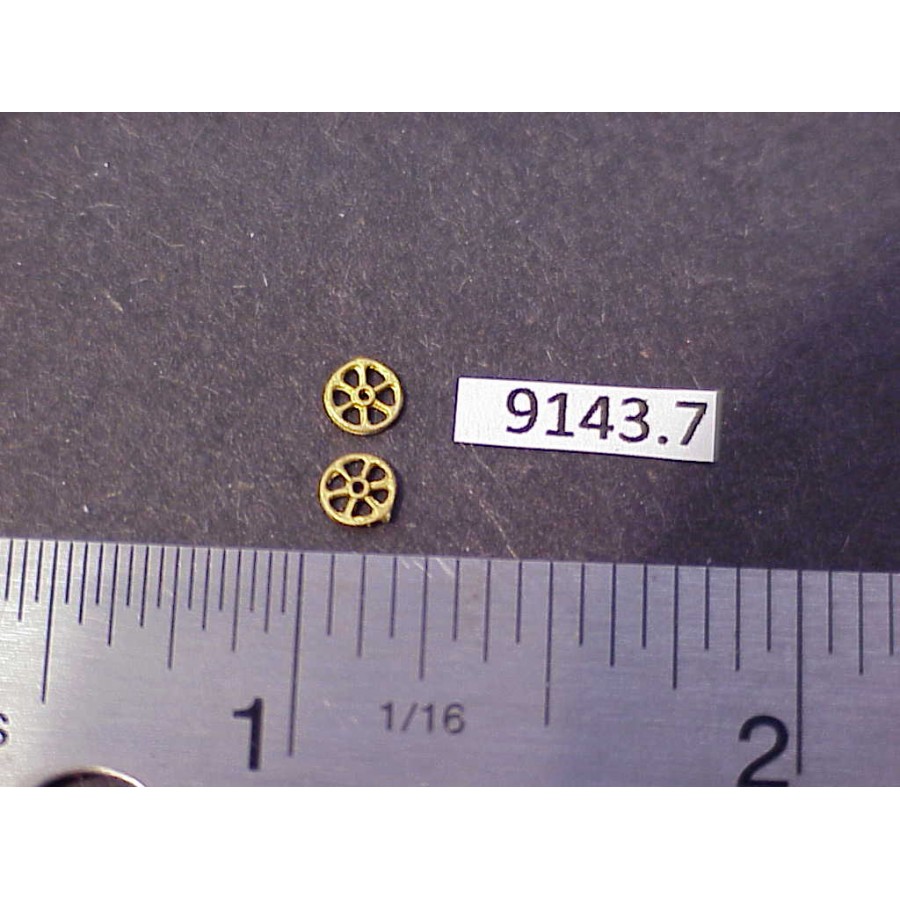 9143-07 -HO Brake wheel, 15" wheel - Pkg. 2